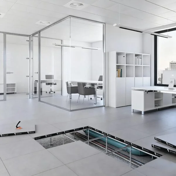 Bare calcium sulphate raised floor panel with pvc band edge- GeeryFloor